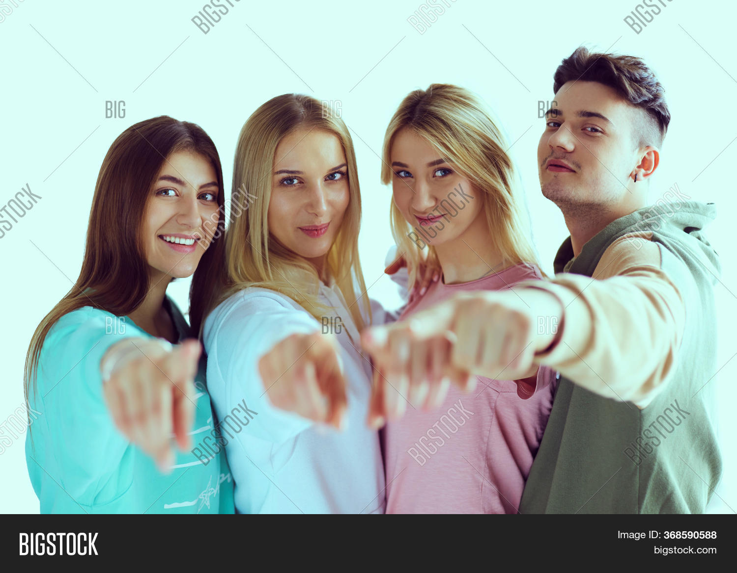 Young People Pointing Image & Photo (Free Trial) | Bigstock