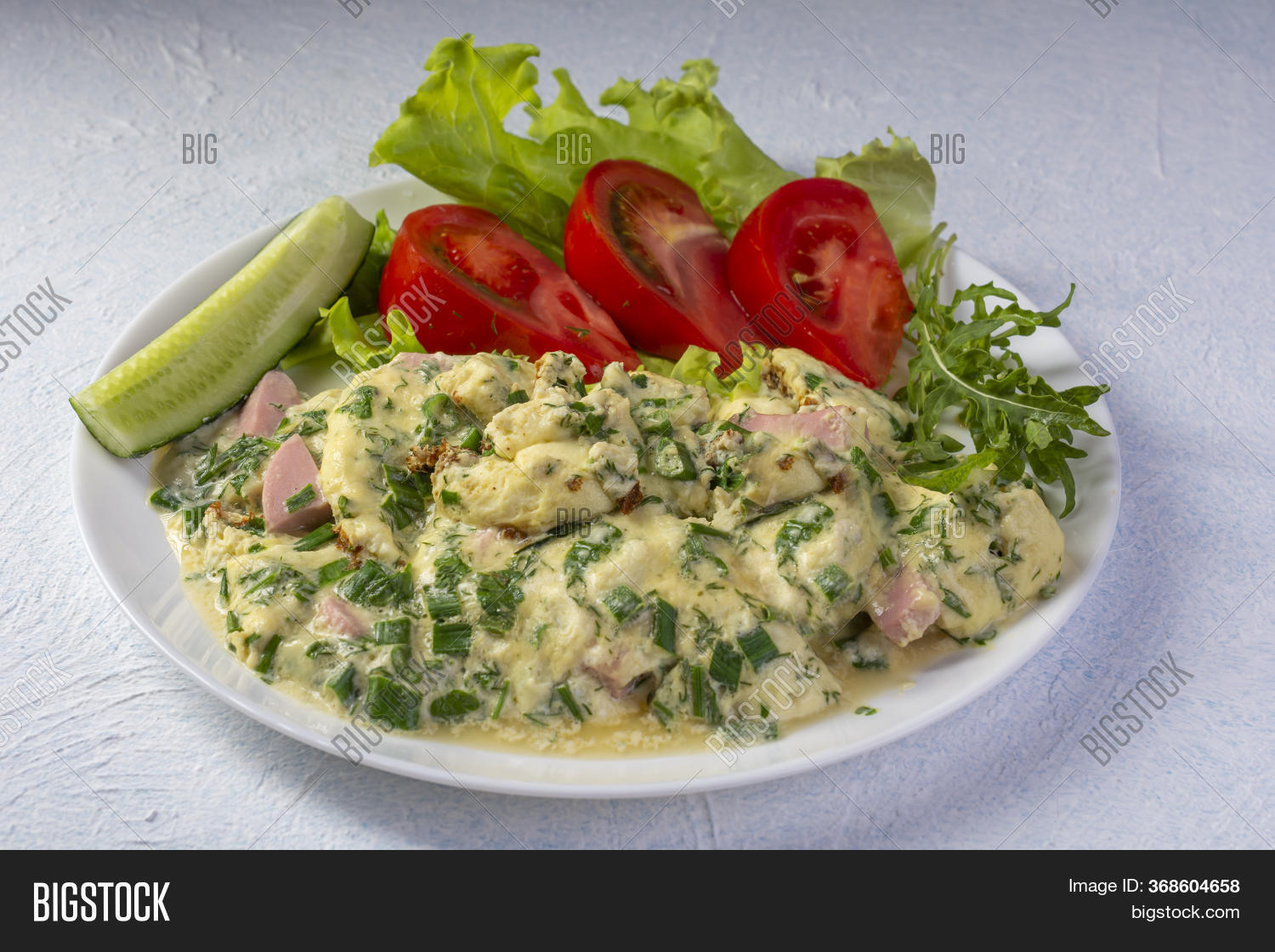 Omelet On Plate Image & Photo (Free Trial) | Bigstock