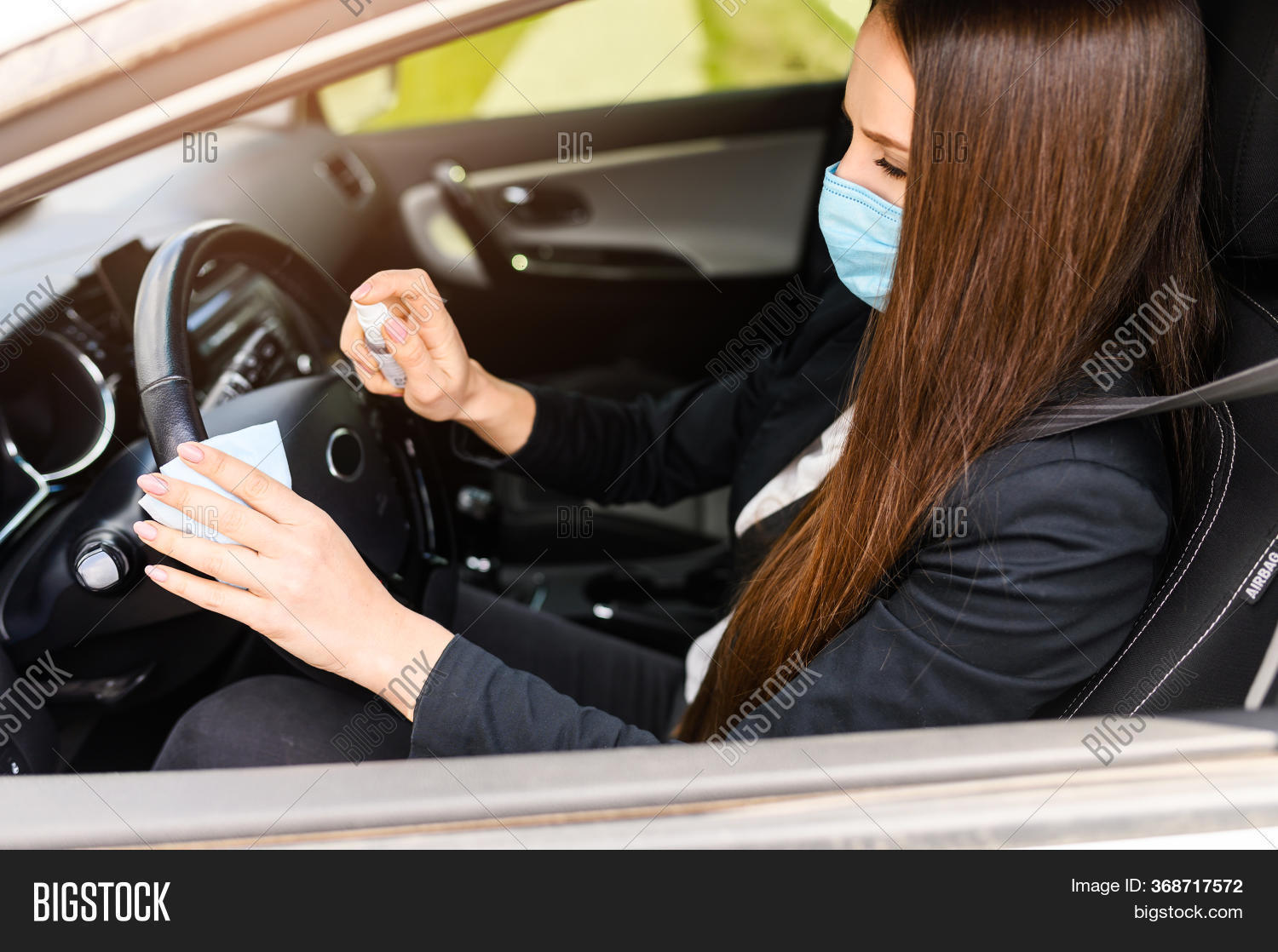 Girl Car Medical Mask Image & Photo (Free Trial) | Bigstock