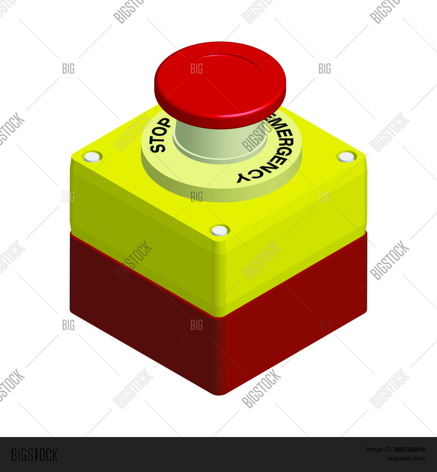 Red Emergency Stop Vector & Photo (Free Trial) | Bigstock
