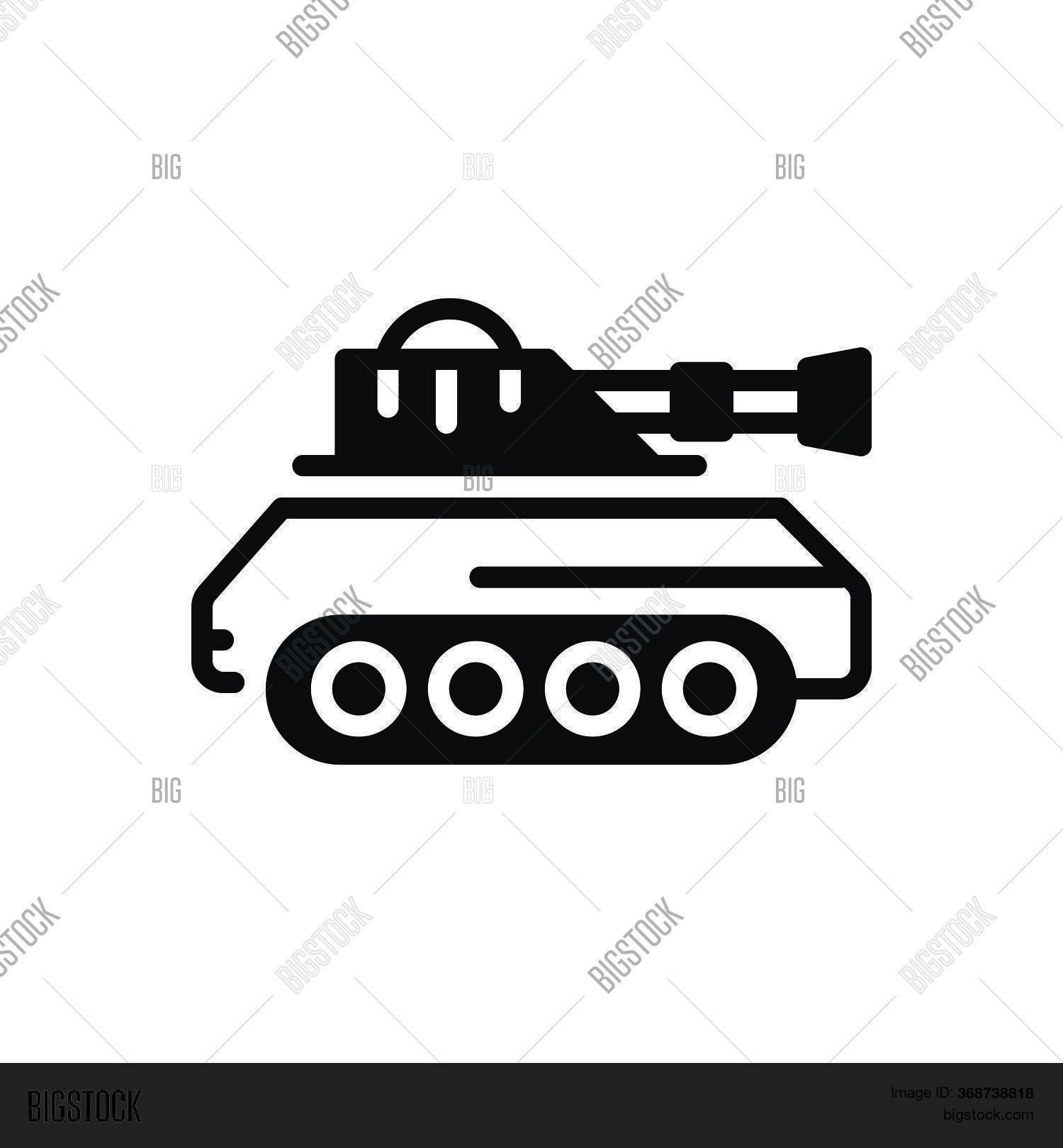 Black Solid Icon Tank Vector & Photo (Free Trial) | Bigstock