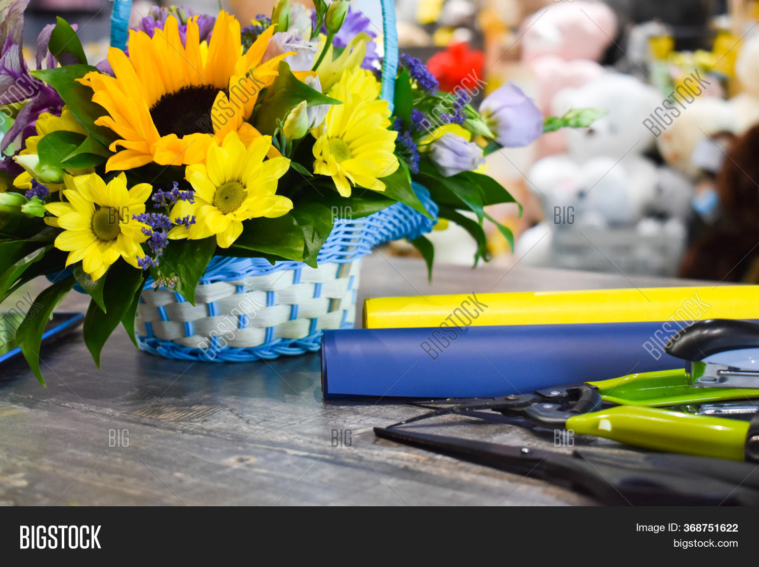 Fresh Flowers Basket. Image & Photo (Free Trial) | Bigstock