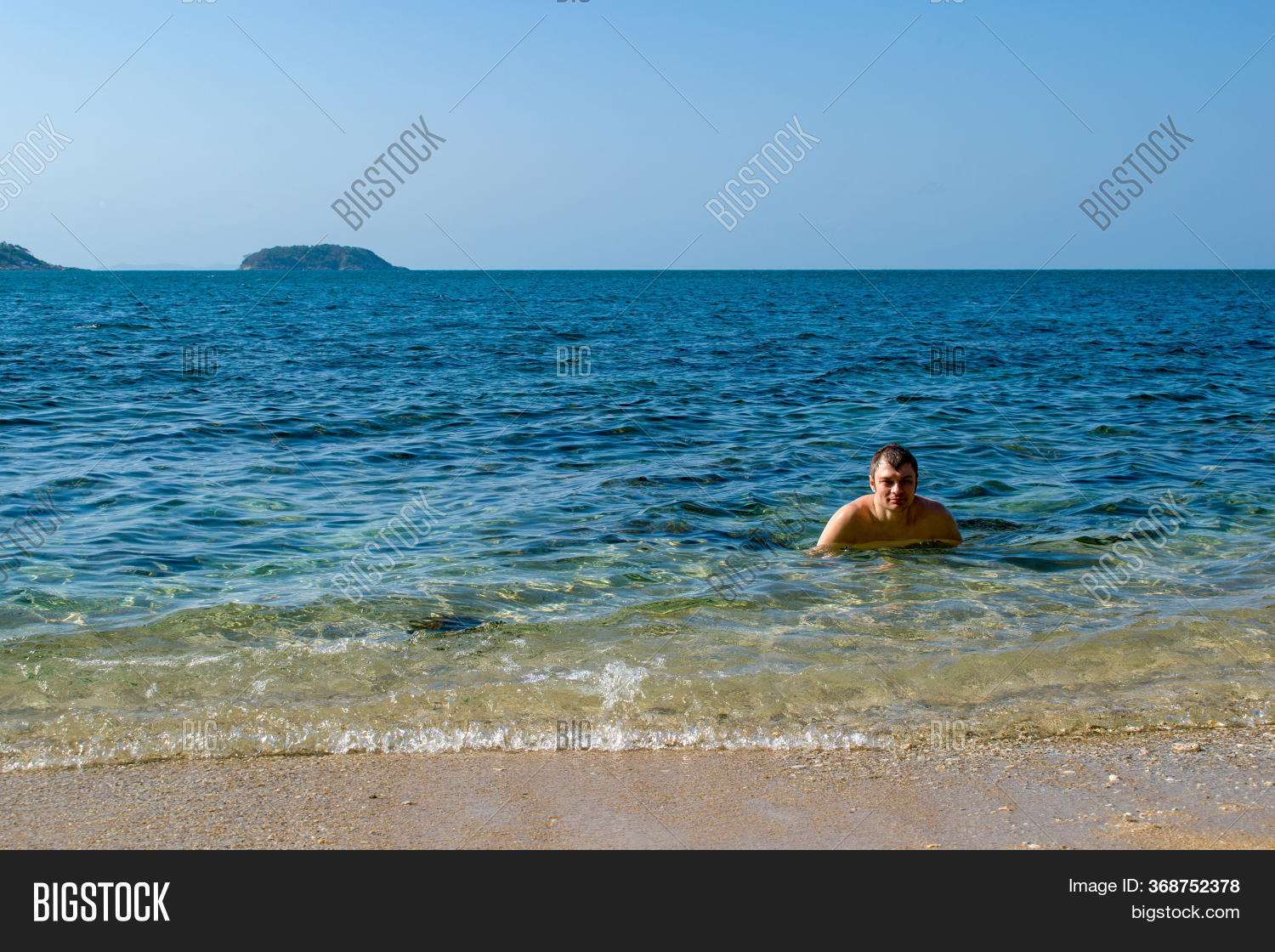 Happy Young Man Swim Image & Photo (Free Trial) | Bigstock