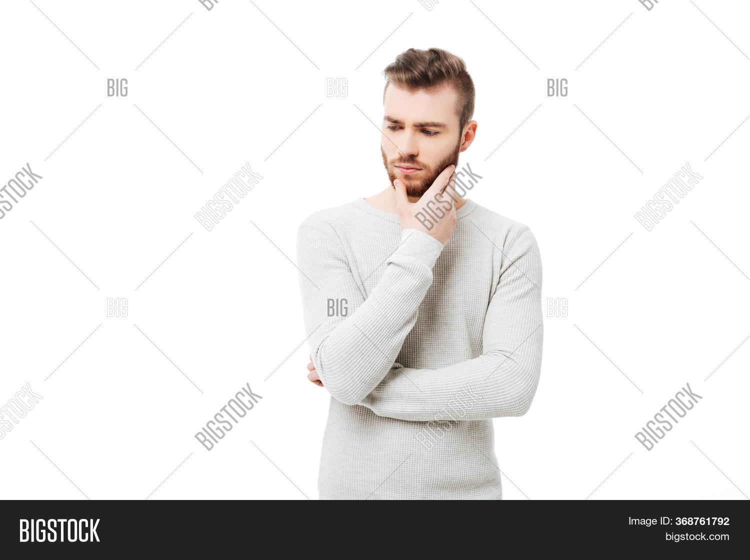 Pensive Curious Man Image & Photo (Free Trial) | Bigstock