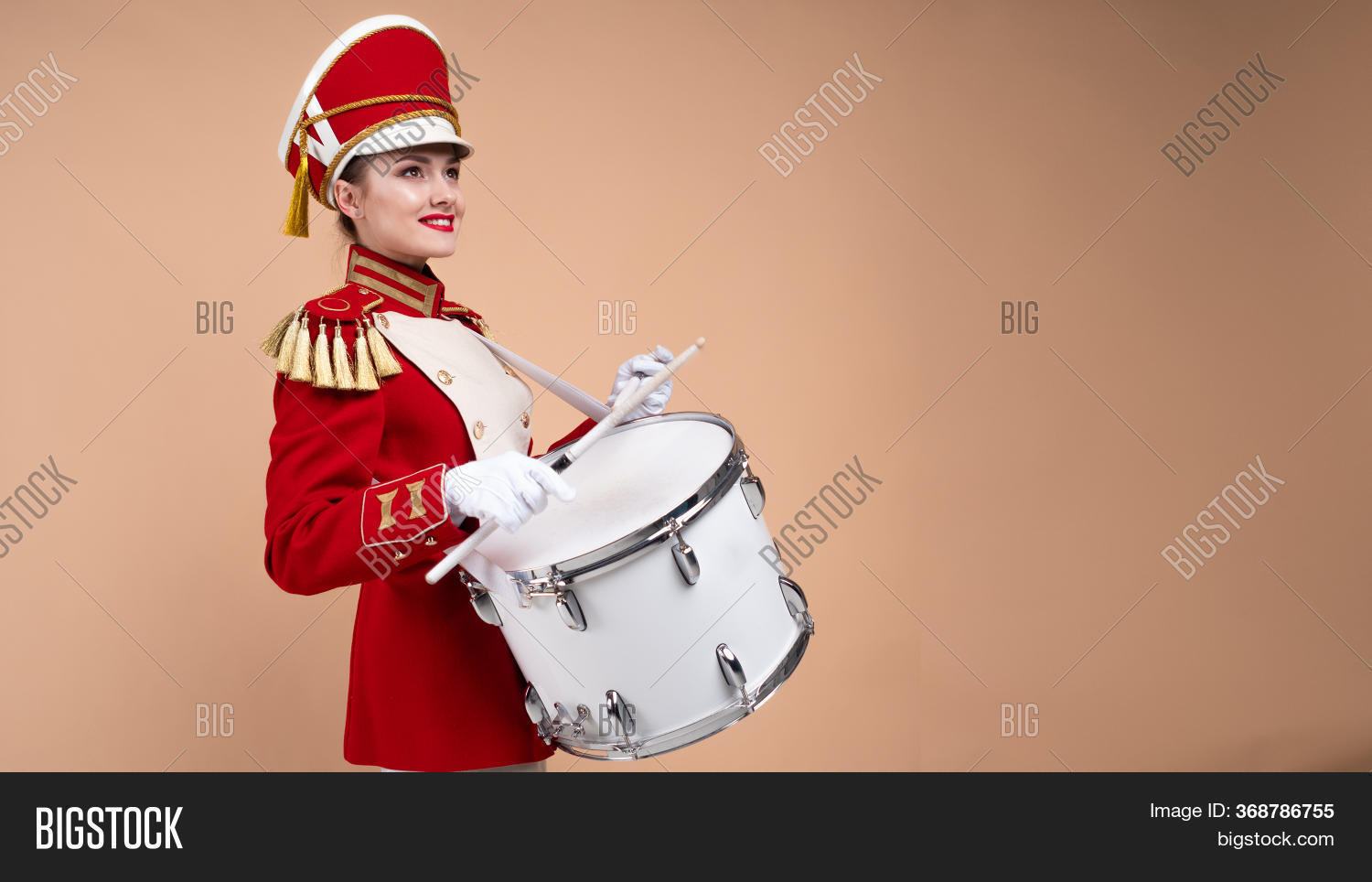 Drummer Red Uniform Image & Photo (Free Trial) | Bigstock