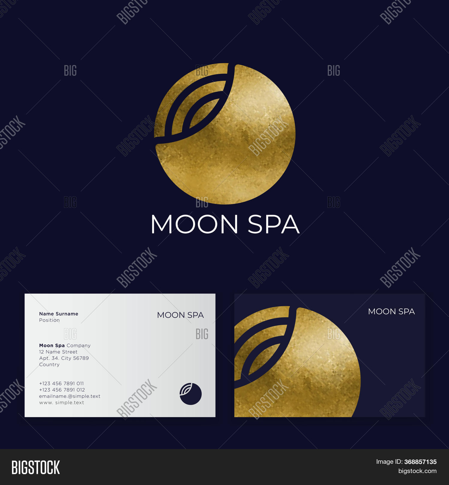 Moon Spa Logo. Hotel Vector & Photo (Free Trial) | Bigstock