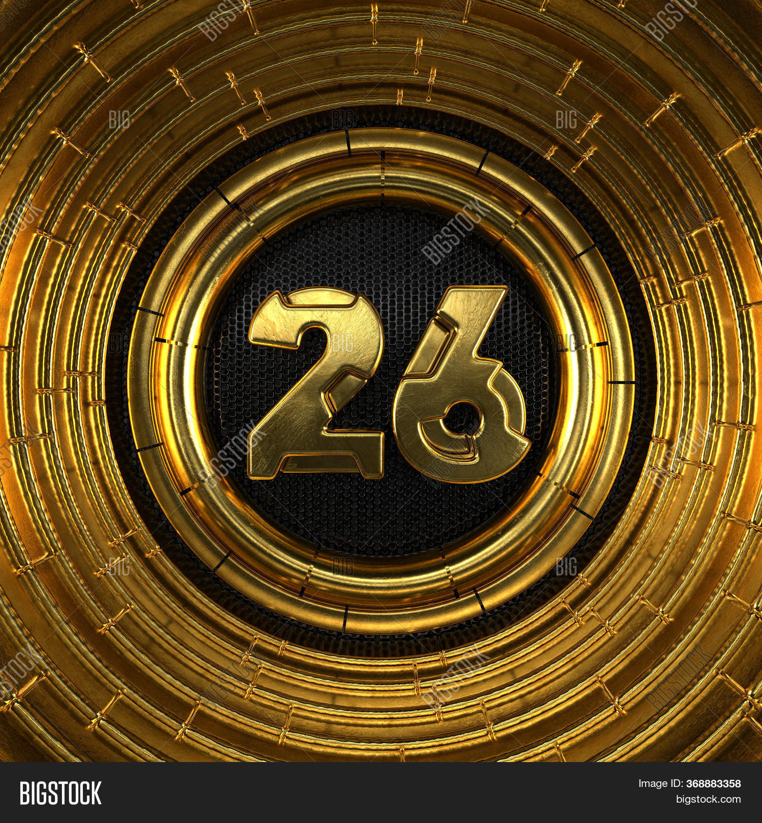 Gold Number 26 (number Image & Photo (Free Trial) | Bigstock