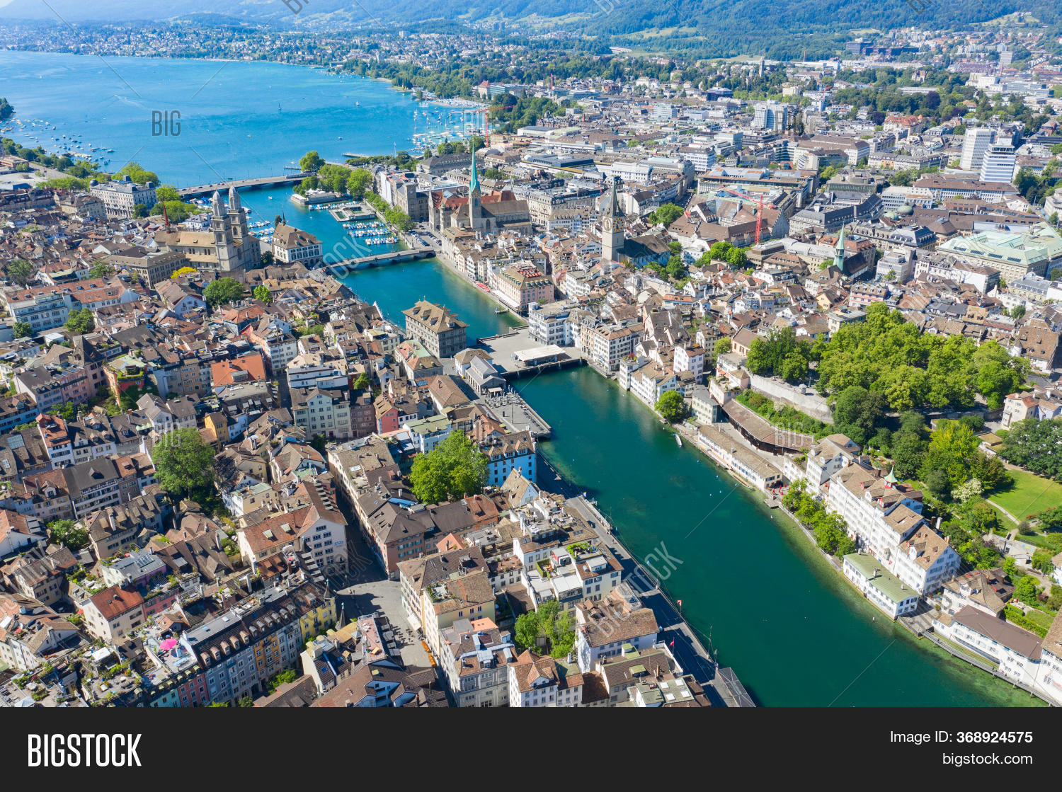 Aerial View Limmat Image & Photo (Free Trial) | Bigstock