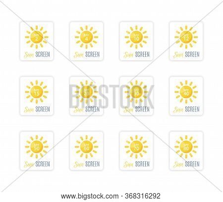Sun Protection Labels Vector & Photo (Free Trial) | Bigstock