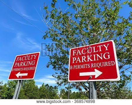 Faculty Parking Sign Image & Photo (Free Trial) | Bigstock