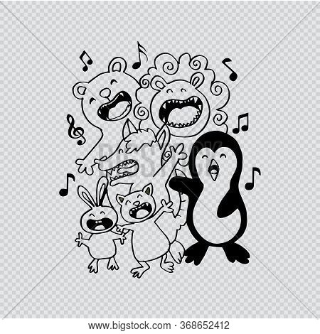 Group Animals Singing Vector & Photo (Free Trial) | Bigstock