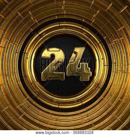 Gold Number 24 (number Image & Photo (Free Trial) | Bigstock