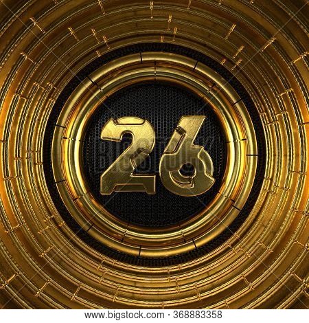 Gold Number 26 (number Image & Photo (Free Trial) | Bigstock