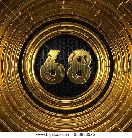 Gold Number 68 (number Image & Photo (Free Trial) | Bigstock