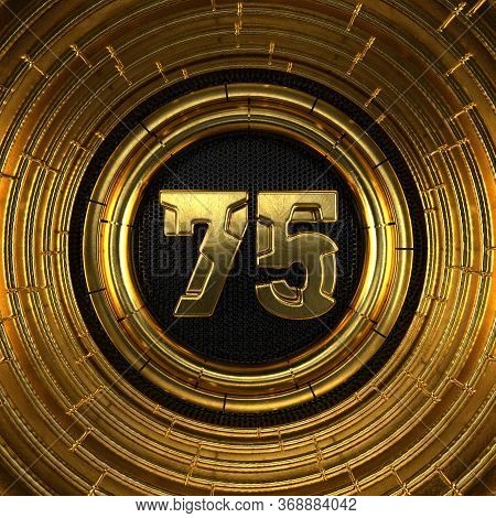 Gold Number 75 (number Image & Photo (Free Trial) | Bigstock