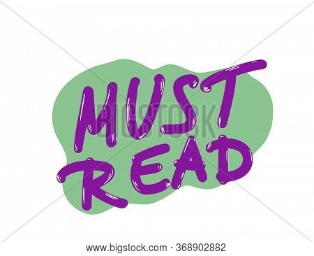Must Read Text Emblem Vector & Photo (Free Trial) | Bigstock