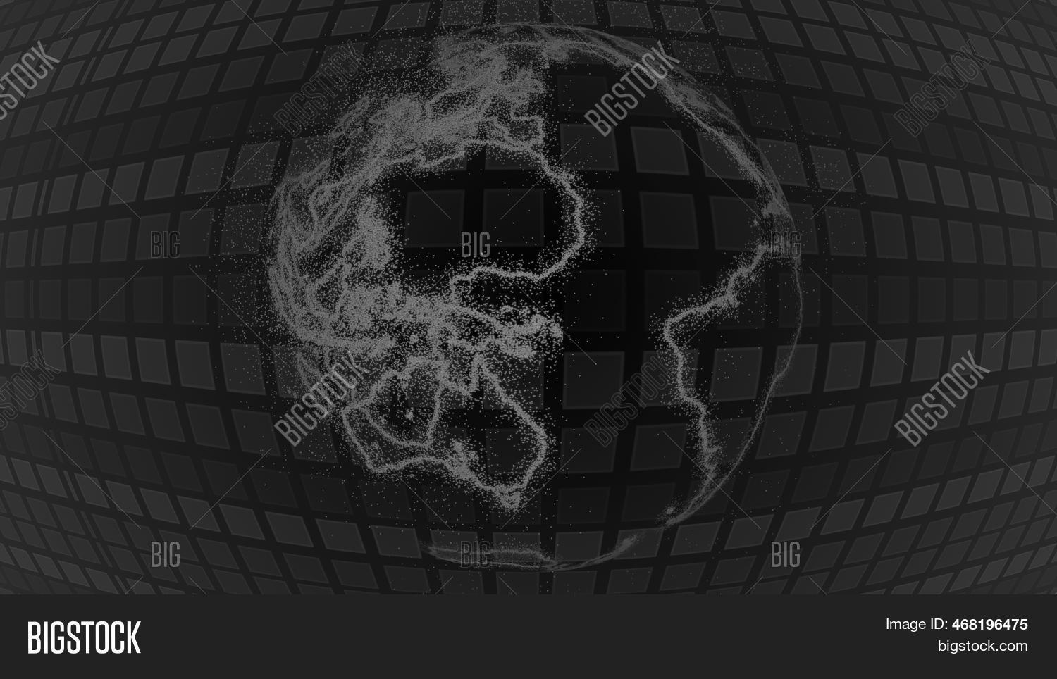 Techy Earth Map Image & Photo (Free Trial) | Bigstock