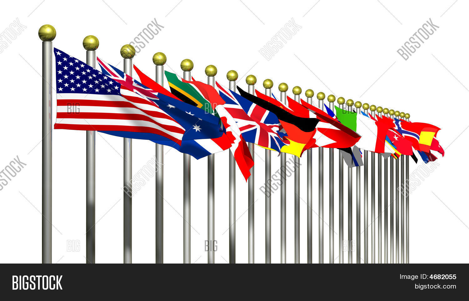 World Flags On White Image & Photo (Free Trial) | Bigstock