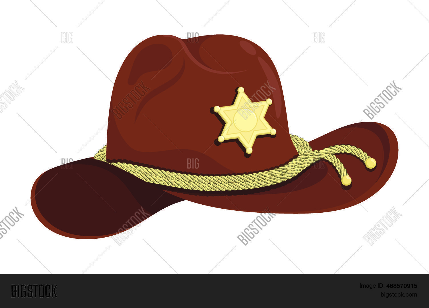 Brown Sheriff Hat Vector & Photo (Free Trial) | Bigstock