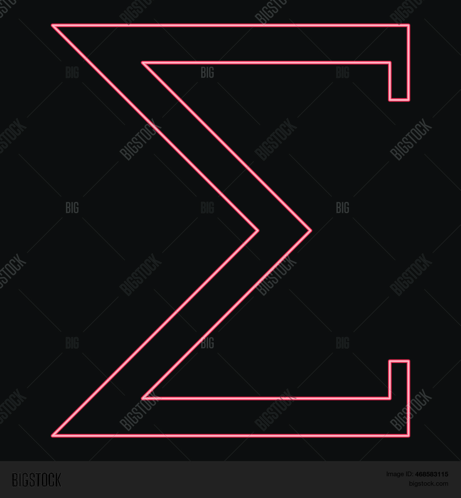 Neon Sigma Greek Vector & Photo (Free Trial) | Bigstock