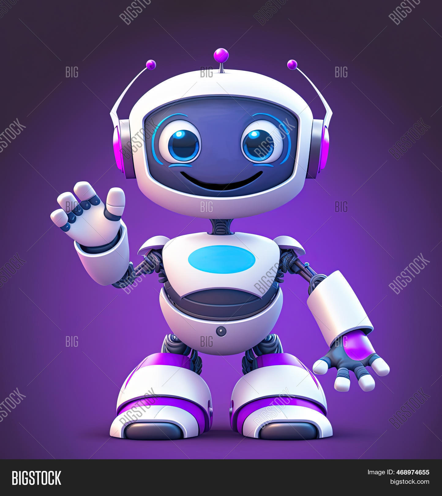 Cute Humanoid Robot Image & Photo (Free Trial) | Bigstock