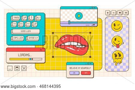 Retro Browser Vector & Photo (Free Trial) | Bigstock