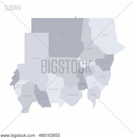 Sudan Political Map Vector & Photo (Free Trial) | Bigstock