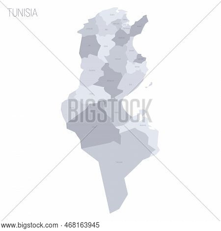 Tunisia Political Map Vector & Photo (Free Trial) | Bigstock