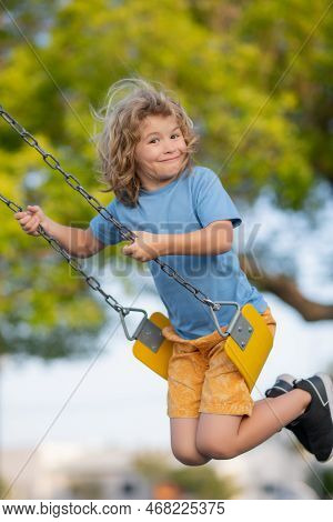 Child Boy On Swing. Image & Photo (Free Trial) | Bigstock