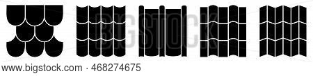 Set Roof Tile Icons. Vector & Photo (Free Trial) | Bigstock