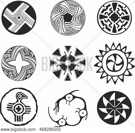 Native American Sun Symbol Drawing