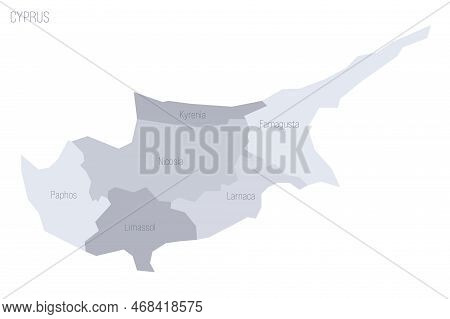 Cyprus Political Map Vector & Photo (Free Trial) | Bigstock
