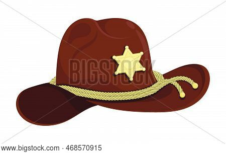 Brown Sheriff Hat Vector & Photo (Free Trial) | Bigstock