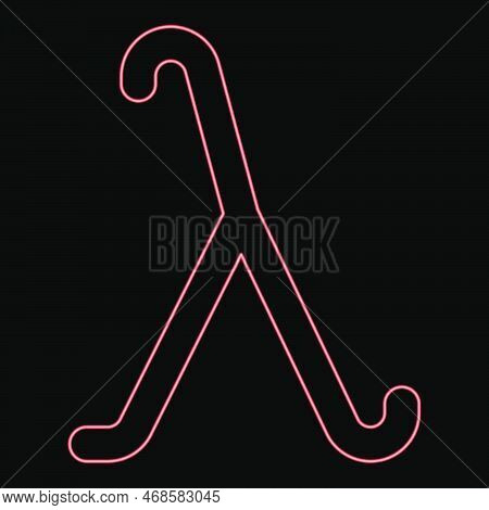 Neon Lambda Greek Vector & Photo (Free Trial) | Bigstock