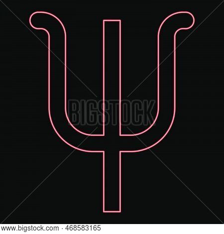 Neon Psi Greek Symbol Vector & Photo (Free Trial) | Bigstock