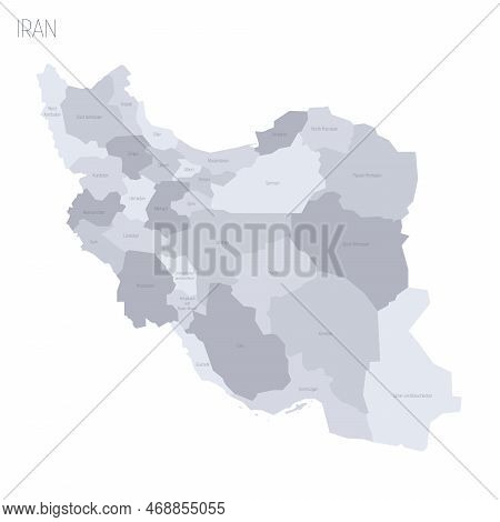 Iran Political Map Vector & Photo (Free Trial) | Bigstock