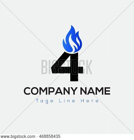 Blue Fire Logo On Vector & Photo (Free Trial) | Bigstock