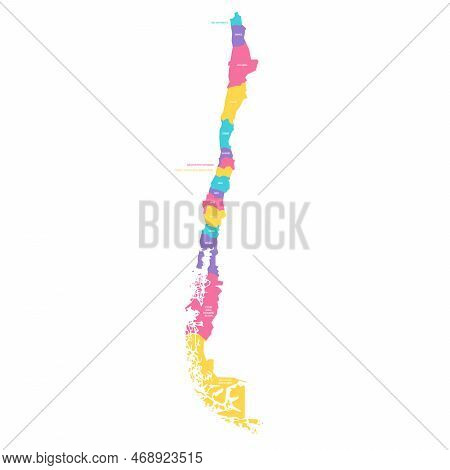 Chile Political Map Vector & Photo (Free Trial) | Bigstock