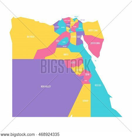 Egypt Political Map Vector & Photo (Free Trial) | Bigstock
