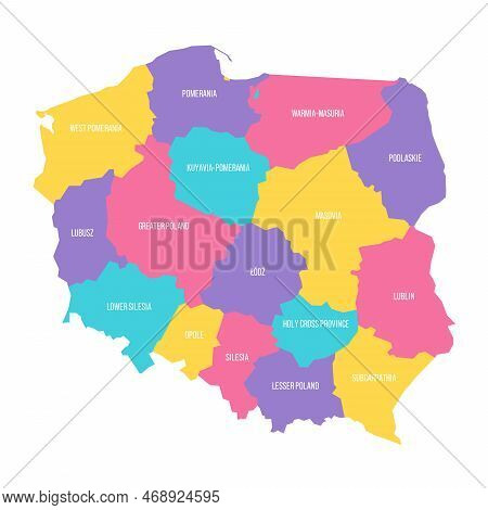 Poland Political Map Vector & Photo (Free Trial) | Bigstock