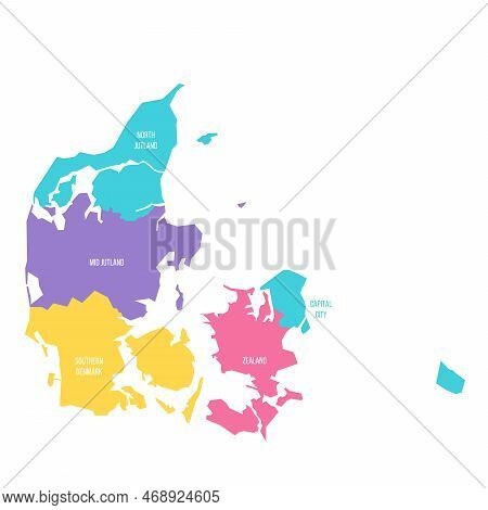 Denmark Political Map Vector & Photo (Free Trial) | Bigstock