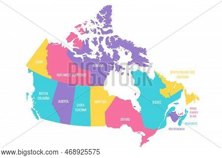Canada Political Map Vector & Photo (Free Trial) | Bigstock