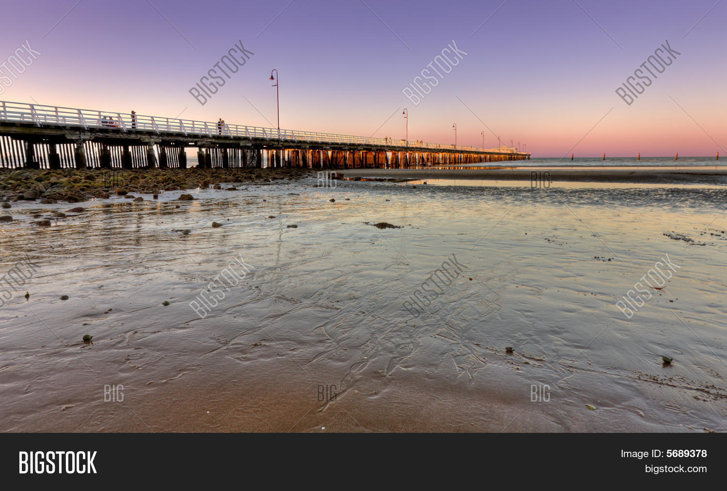 Sandgate Pier Dusk Image & Photo (Free Trial) | Bigstock