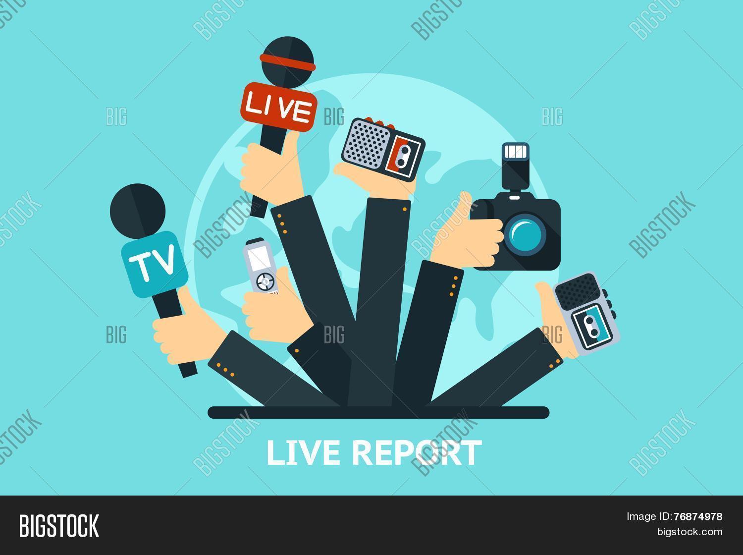 Live Report Concept Vector & Photo (Free Trial) | Bigstock