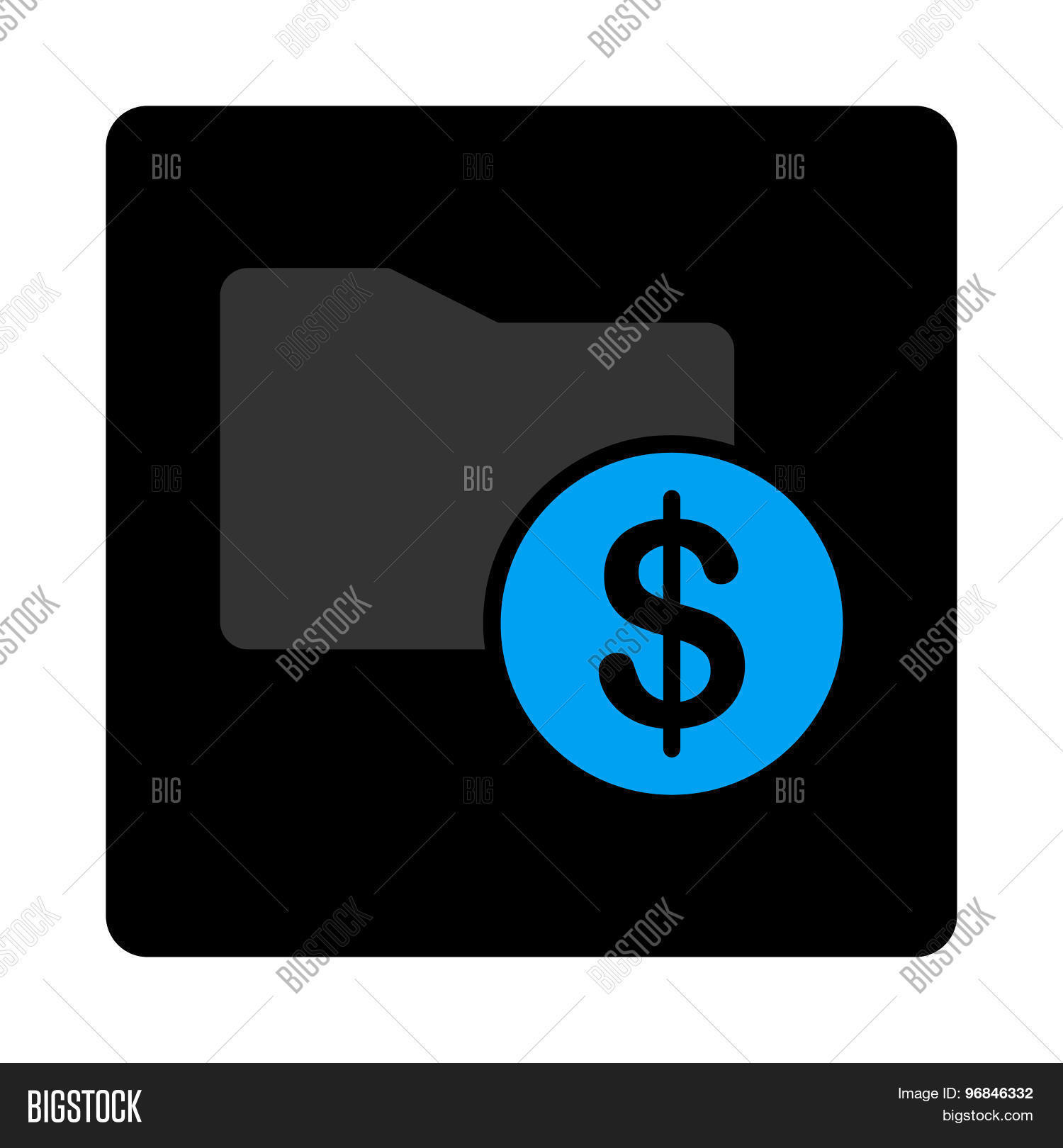 Money Folder Icon Vector & Photo (Free Trial) | Bigstock