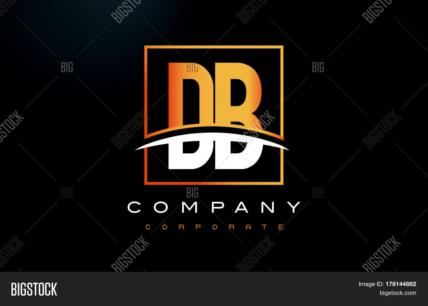 Db D B Golden Letter Vector & Photo (Free Trial) | Bigstock