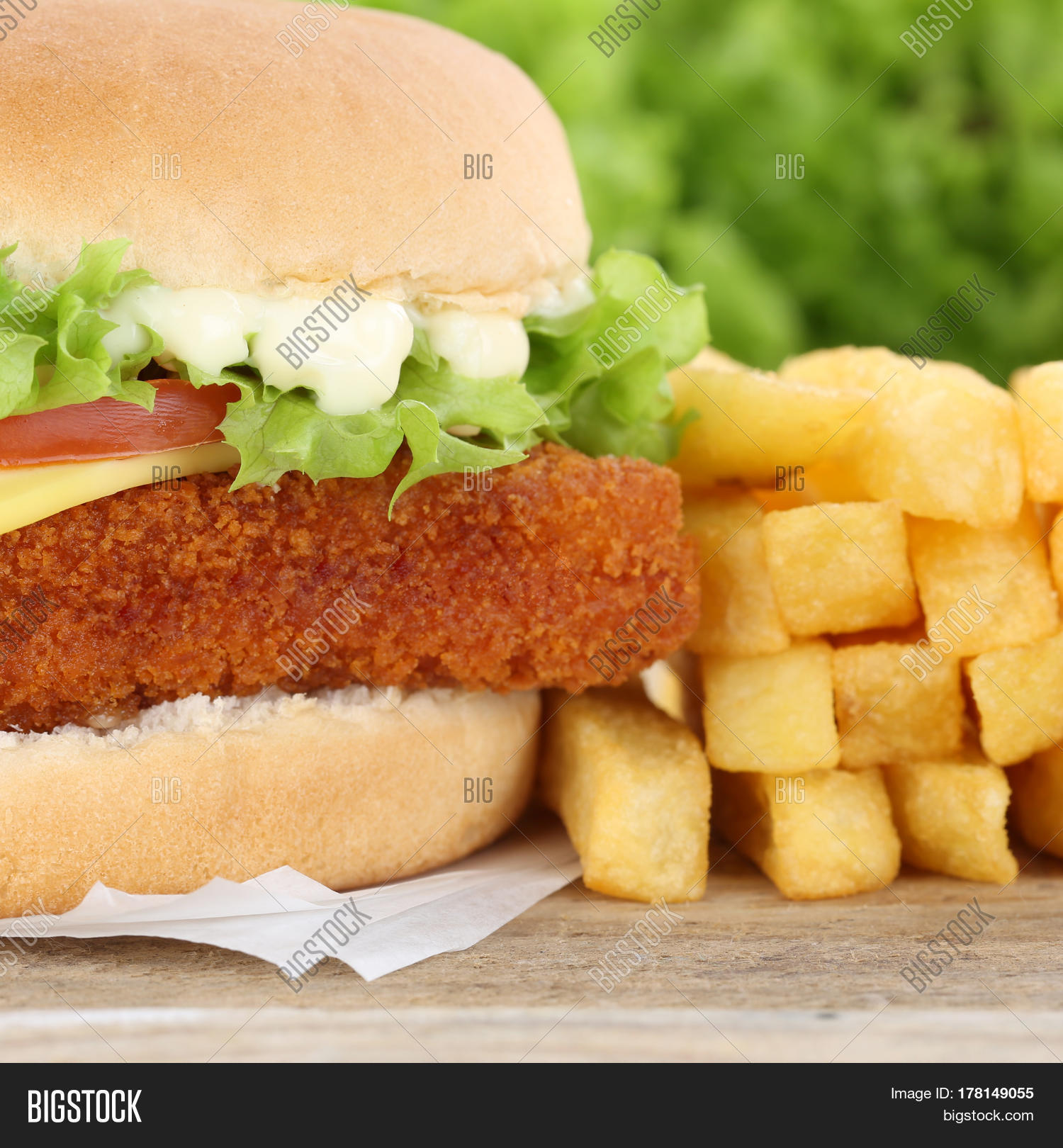 Fish Burger Fishburger Image & Photo (Free Trial) | Bigstock