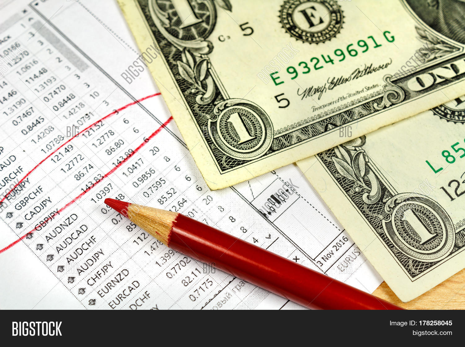 Red Pencil US Dollars Image & Photo (Free Trial) | Bigstock