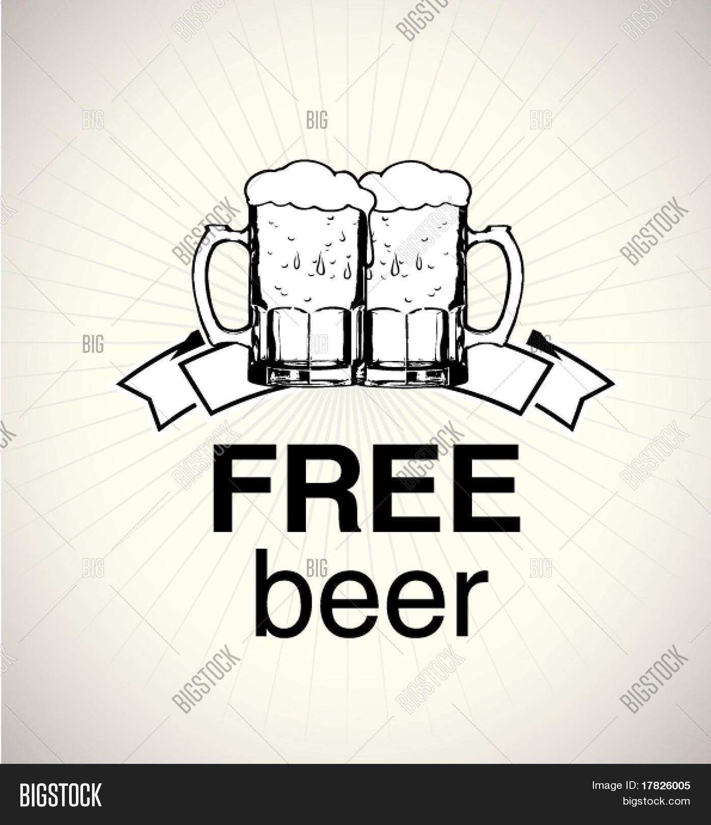 Free Beer Sign Vector & Photo (Free Trial) | Bigstock