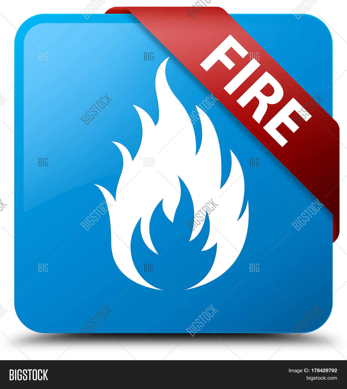 Fire Cyan Blue Square Image & Photo (Free Trial) | Bigstock